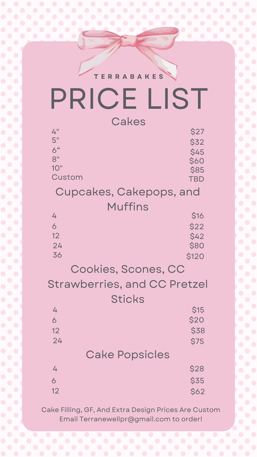 Baking Prices!